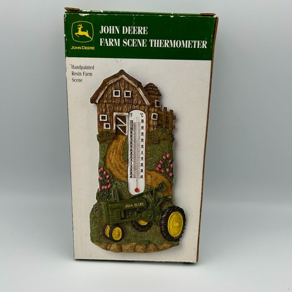 John Deere | Accents | John Deere Farm Scene Thermometer 7 Inches Model ...